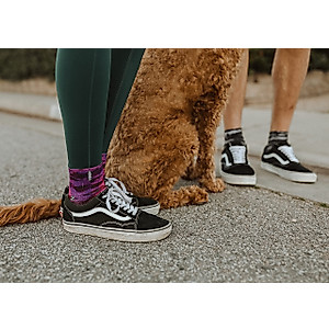 MERGE4 Purple Water Color Quarter Crew Socks for Men and Women