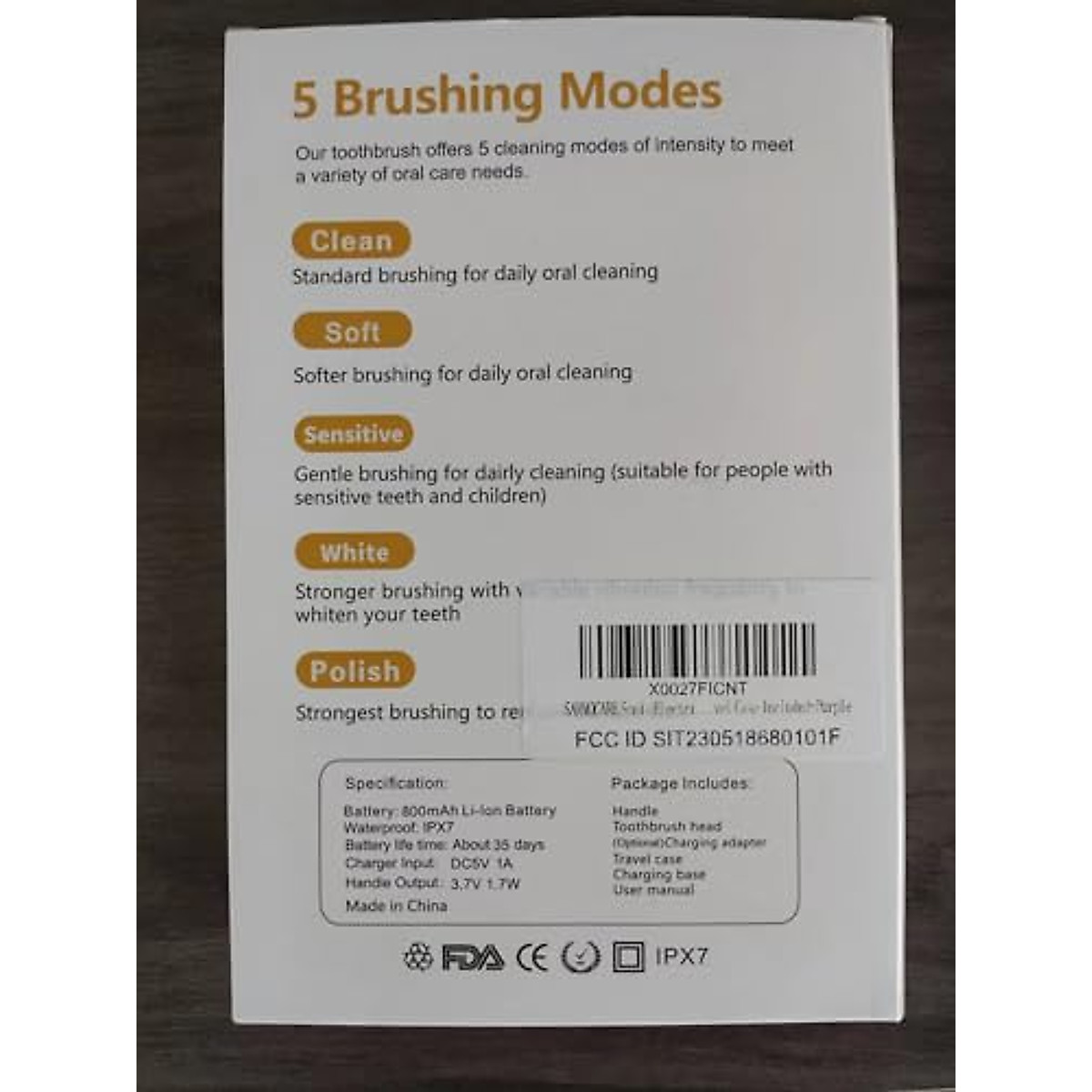 SARMOCARE Sonic Electric Toothbrush, Travel Rechargeable Toothbrushes for Adults Kids with 5 Modes and 6 Brush Heads, Waterproof,Smart Timer & Travel Case Included-Purple