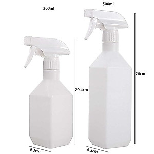 Leadigol 2 PCS Spray Bottle, 300ml/500ml Watering Can Liquid Sprayer Gardening Watering Spray Bottles Refillable Empty Spray Bottle for Cleaning Hair Plants