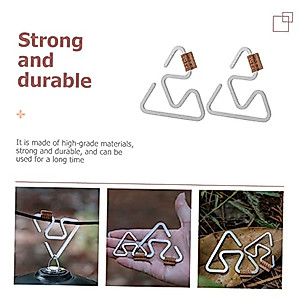CLISPEED 8 Pcs Stainless Steel Hook Climbing Hangers Mountaineering Hook Cloth Drying Hook Backpack Accessories Metal s Hooks Multipurpose Hanger Camping Accessories Safety Hanger to Climb