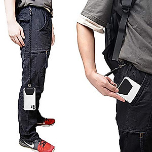 Doormoon Phone Lanyard Tether with Patch, Universal Stretchy Straps and Phone Case Anchor for Anti-drop Outdoor Skiing Hiking Cycling Climbing Compatible for iPhone Samsung Pixel Most Smartphones