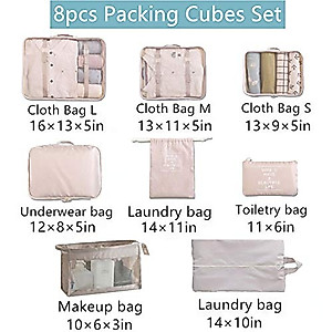 OEE Luggage Packing Organizers Packing Cubes Set for Travel …, Beige