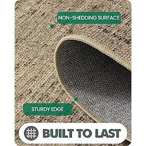 LUMI 4x6 Modern Abstract Area Rug, Ultra-Thin Washable Non-Slip Carpet, Low Profile, Flat Weave Indoor Floor Rugs for Living Room, Bedroom, Dining Room, Home Decor