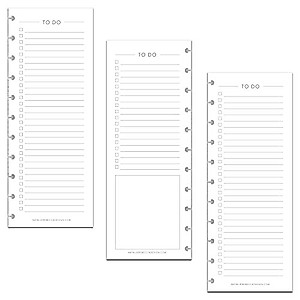 BetterNote Skinny To Do List Refills for Discbound Notebooks, Half Sheet Checklist, Fits Levenger Circa, Staples Arc, TUL, The Happy Planner, Disc Bound, Talia (Classic- 25 Sheets, 11-Disc, 8.5"x11")