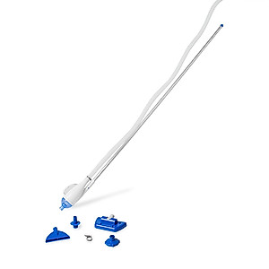 Bestway Flowclear AquaCrawl Above Ground Outdoor Swimming Pool Maintenance Vacuum Cleaner Set with 2 Interchangeable Nozzle Heads and Debris Bag