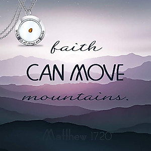 ENSIANTH With Faith All Things Are Possible (Mustard Seed Necklace)