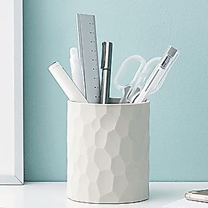 Pen Holder, Silicon Pen Cup, Cute White Silicone Pencil Organizer, Office Accessory Organization, Makeup Brush Pen Holder Organizer for Desk