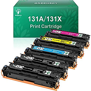 131X 131A High Yield Toner Cartridge Replacement Compatible with HP 131A 131X CF210X CF211A CF212A CF213A Pro 200 Color MFP M276nw M251nw Printer (Black, Cyan, Yellow, Magenta, 5-Pack)