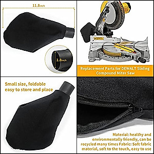 N126162 Miter Saw Dust Bag | table saw dust Collect Bag Fits Dewalt DW715 DW713 DW716 DW716XPS DWS782 DWS780 Miter Saw