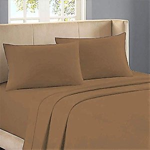 Cotton Home Depot Soft & Cozy 100% Egyption Cotton 400 Thread Count 4 Piece Bed Sheet Set (Flat Sheet, Fitted Sheet & 2 Pillow Cases) , Pocket Size 17 Inches