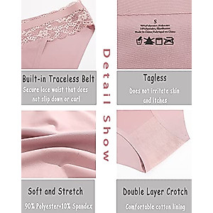 Which is Seamless Underwear for Women Sexy No Show Bikini Panties Lace Ladies High Cut Hipster Invisible Cheeky 6 Pack S-XL