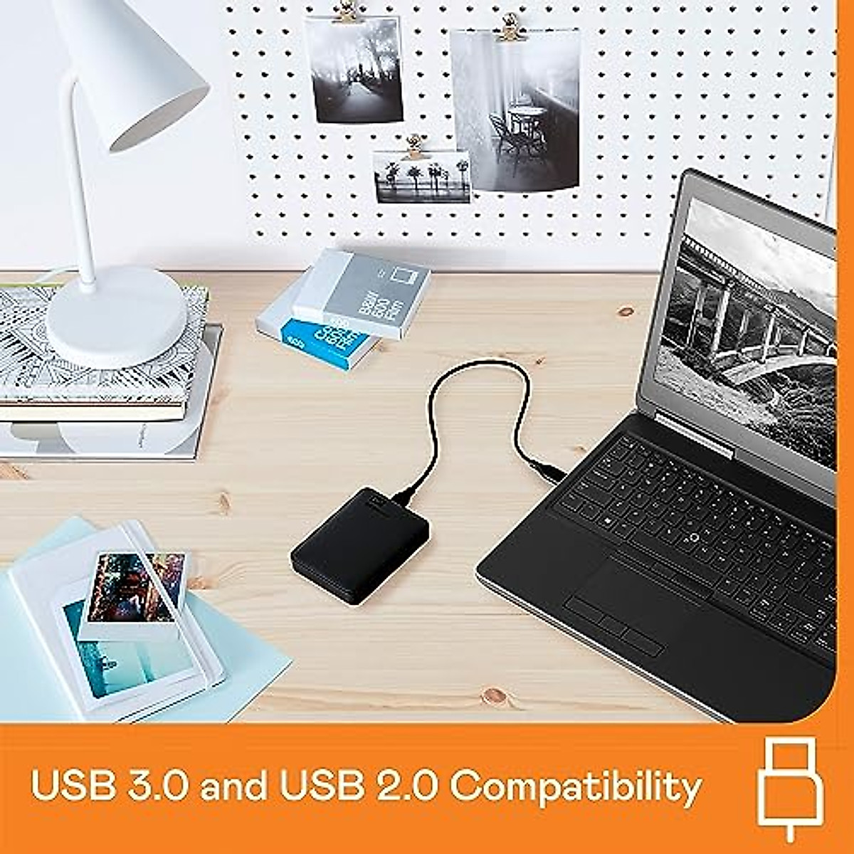 WD 1TB Elements Portable External Hard Drive for Windows, USB 3.2 Gen 1/USB 3.0 for PC & Mac, Plug and Play Ready - WDBUZG0010BBK-WESN
