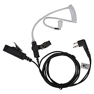 A AIRSN 2 Pin Earpiece Headset for Motorola CP200,GP300,CLS1110,CLS1410 Walkie Talkies/Two Way Radio with Transparent Acoustic Tube (Pack of 2)