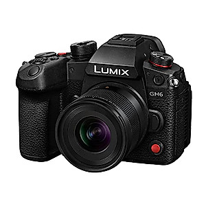 Panasonic LUMIX GH6 Mirrorless Camera Body Bundle with Panasonic H-X09 9mm f/1.7 Leica SUMMILUX, Weatherproof Hard Case, 128GB SDXC Memory Card and Lithium-Ion Battery Pack (5 Items)