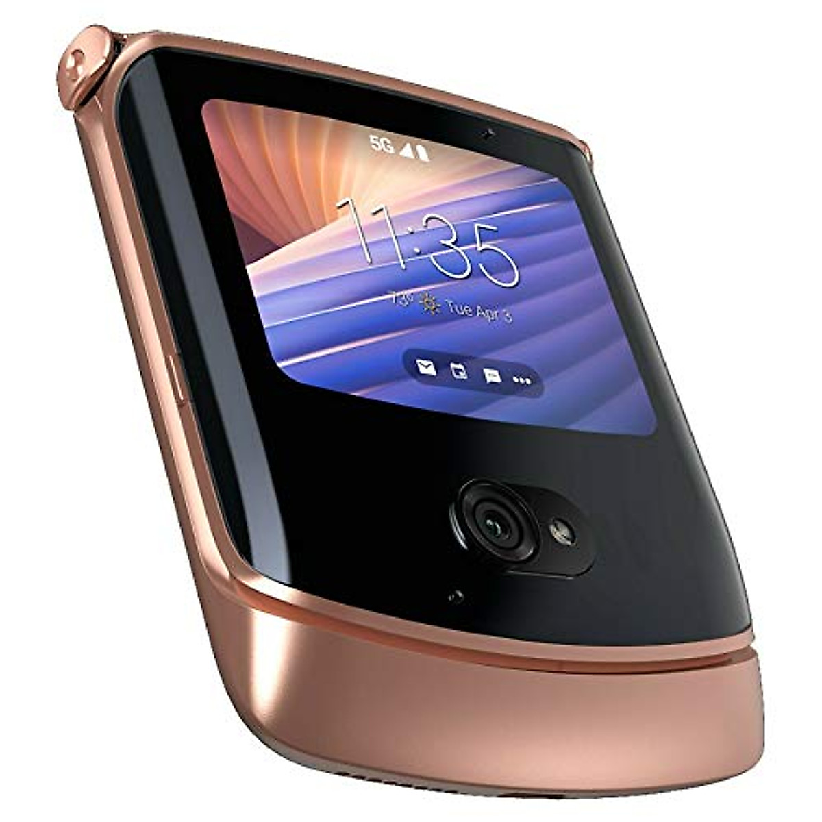 Motorola Razr 5G (2020) Dual-SIM XT2071-4 256GB ROM + 8GB RAM Factory Unlocked Flip Android Smartphone (Blush Gold) - International Version