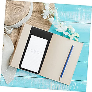 Cabilock 5pcs Bill Folder Office folders Leather File Folder Letter Size clipboards Pocket clipboard exam Paper Clips Business Agent Writing Board Small menu Cardboard Notebook a6 Pencil