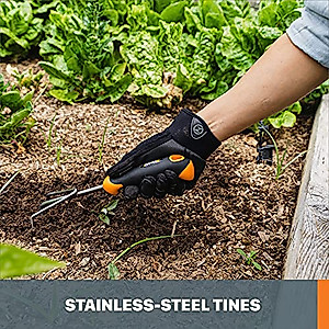 Worx WG003 3-Tine Hand Garden Cultivator