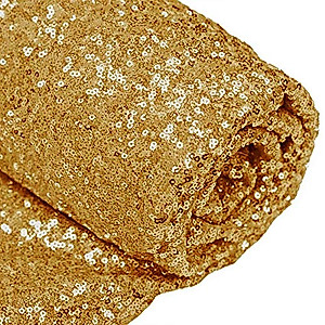 12 Feet 4 Yards Sequin Fabric, by The Yard, Sequin Fabric, Tablecloth, Linen, Sequin Tablecloth, Table Runner (Gold)