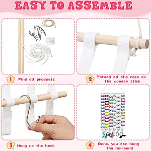 Qunclay 2 Pack Hair Bows Holder Organizer for Girls Baby Headband Hair Bows Holder Hanging Hair Bow Organizer Head Band Holder Storage for Baby Girls Toddler Room Decor