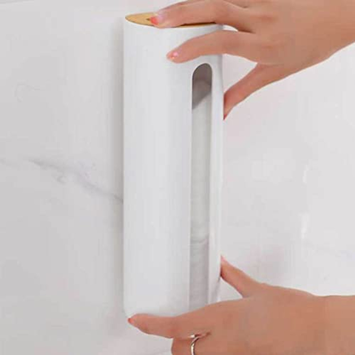 Eioflia Really Useful Box Plastic Storage Box Cotton Pad Dispenser Wall Mounted Cosmetic Make Up Cotton Pads Holder Storage Container with Lid