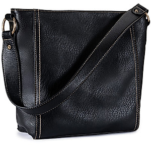Montana West Purses for Women Vegan Leather Shoulder Purses and Handbags Hobo Bags for Women MWC-070BK