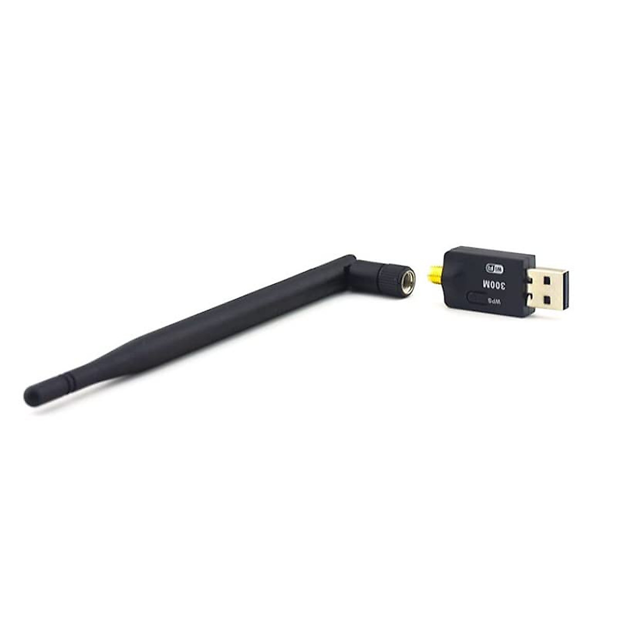 LKJYBG 300mbps 5dbi USB WiFi Adapter Mini Dongle External Wireless LAN Network Card Compatible for Win 7 8 10 Pc Computer Black