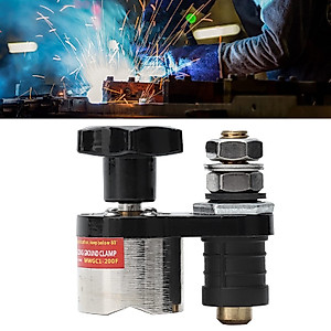 Magnetic Ground Clamp, Grounding Magnet Connector Floating Design Holder Smooth Conductive Strong Magnetism for Welder for Power Tools(MWGC1-200F)