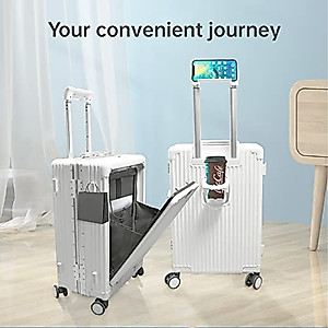 20in Hard Case Spinner Luggage with TSA Lock, USB Port, Cup Holder & Phone Holder by Sailortenx