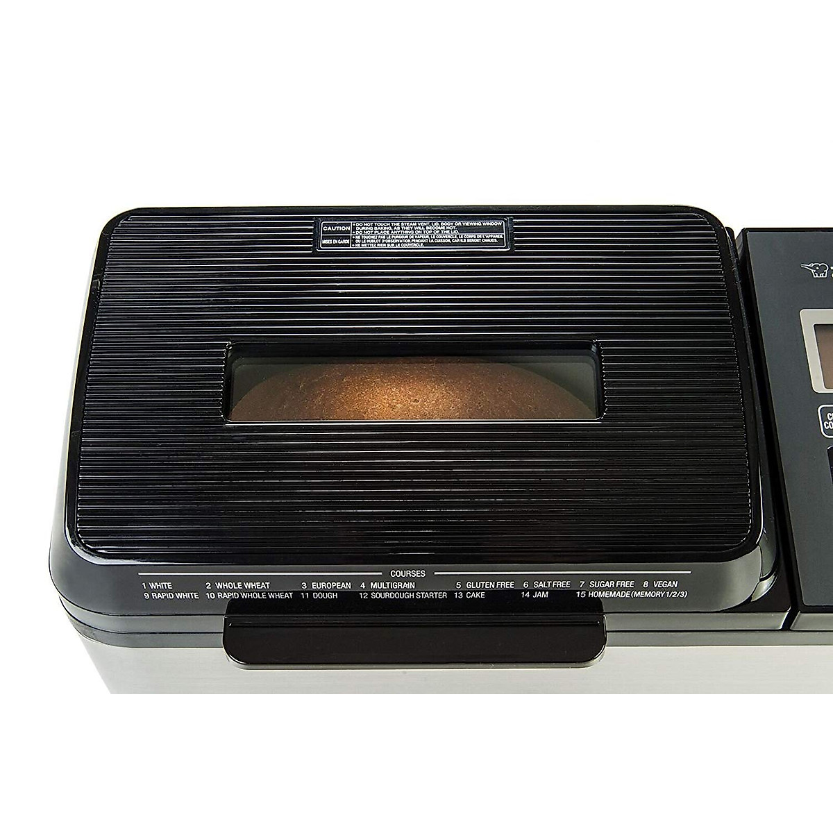 Zojirushi BB-PDC20BA Home Bakery Virtuoso Plus Breadmaker, 2 lb. loaf of bread, Stainless Steel/Black