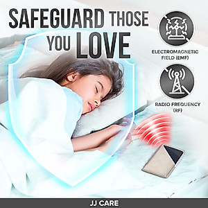 JJ CARE Faraday Fabric [Pack of 1, 44" x 39" Faraday Cloth + 1" x 24" Long Faraday Tape + Instructions] - Military Grade Shielding Fabric from Signals, Bluetooth, GPS, Signal Blocker, WiFi Jammer