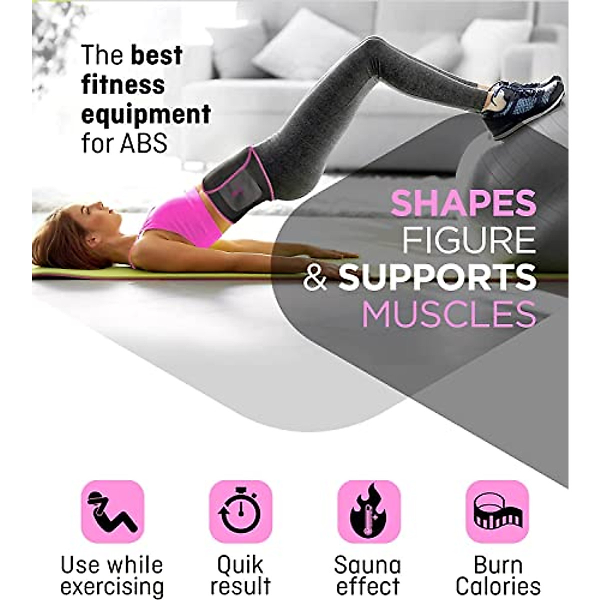 Perfotek Waist Trimmer Belt for Women Waist Trainer Sauna Belt Tummy Toner Low Back and Lumbar Support with Sauna Suit Effect (Large Pink)