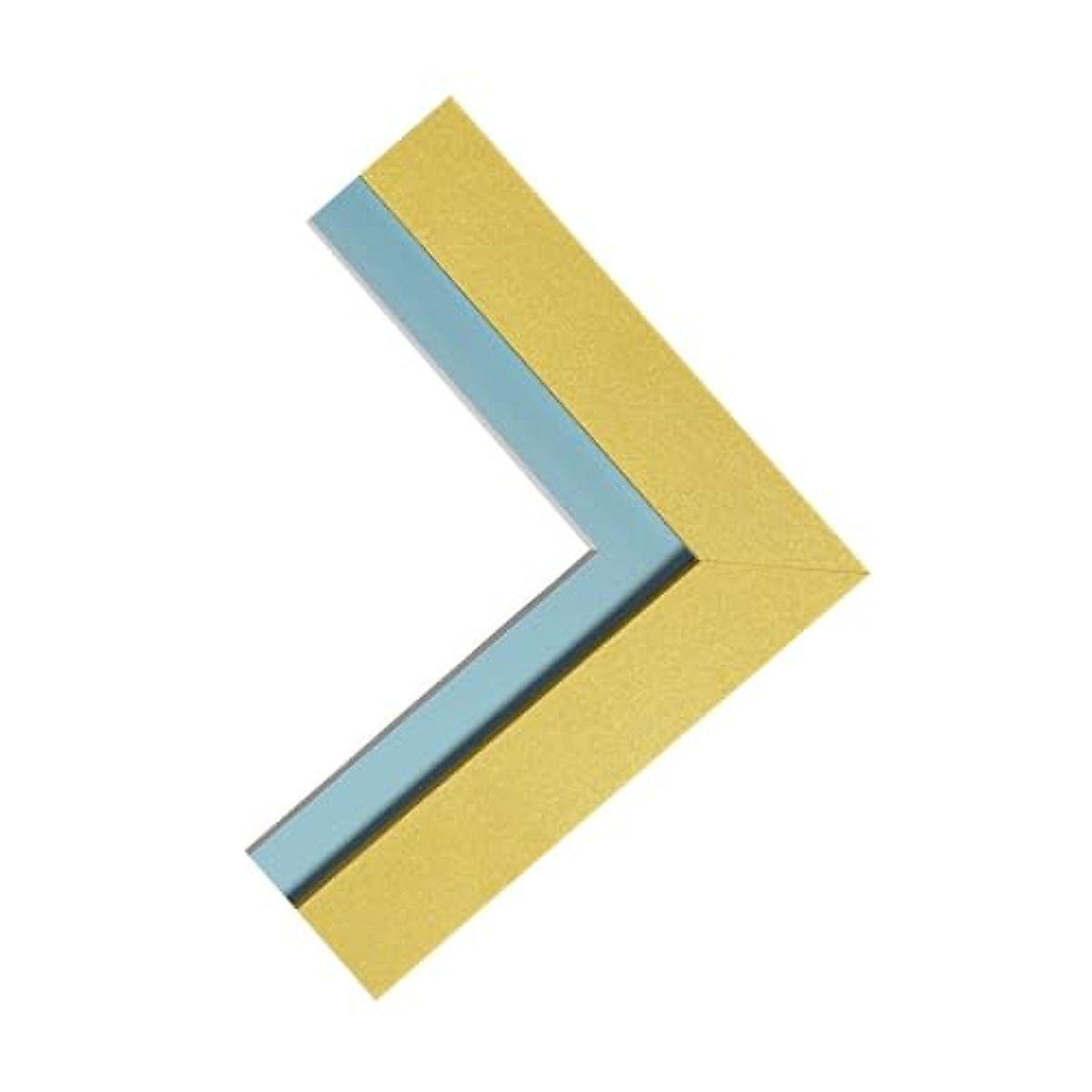 FRAMES BY POST METROGOLDWITHBLUMT5040CM1612 Frame, 50 x 40 cm Image Size 16 x 12 Inch Plastic Glass, Gold Blue Mount