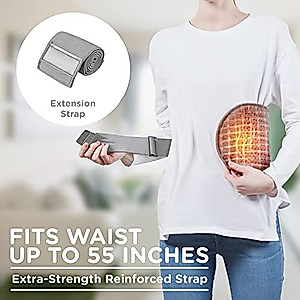 Codi Portable Heating Pad, USB Powered Cordless Heat Pads for Car Travel, Wireless Electric Wrap for Back Shoulder Arm, Gel Pack Included Cold/Hot Use, 14 X 8", Grey