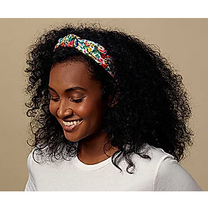 RIFLE PAPER CO. Garden Party Knotted Fabric Headband | Signature Bright Floral Pattern, Top Off Your Outfit. Covered Plastic Band Durable for Everyday Use (Gift for Mom, Teen, Girl)