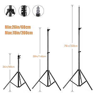 Andoer Softbox Photography Lighting Kit Professional Studio Equipment with 20"x28" Softbox, 2800-5700K 85W Bi-Color Temperature Bulb with Remote, Light Stand, Boom Arm for Portrait Product Shooting