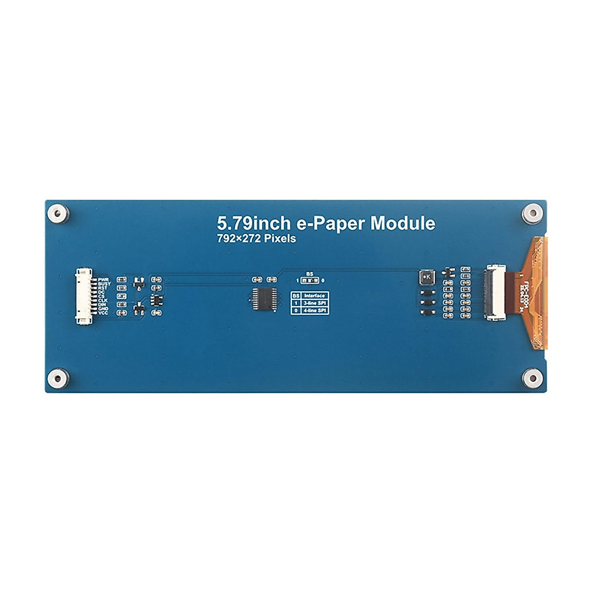 Qsvbeeqj 5.79inch E-Papers E-Inks Display 792x272 Resolution SPI Interfaces Communication Black/White Suitable for Industrial Use Panel