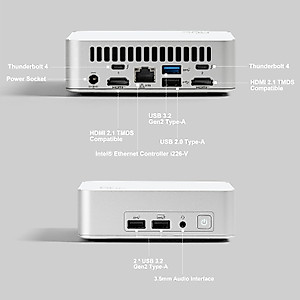 Intel NUC 13 Vivid Canyon Mini PC NUC13VYKi7 Desktop Computer/HTPC 13th Gen. Intel Core i7-1360P,12 Cores(4P+8E), 16 Threads,Wi-Fi 6E, Bluetooth 5.3,Windows 11 Pro(32GB DDR4 RAM,1TB PCIe SSD)