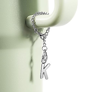 MOTAIN Letter Charm Accessories For Stanley Cup,Name Id Letter Handle Charm For Stanley Tumbler(K)