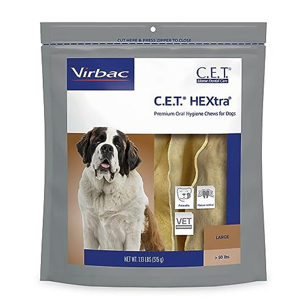 Virbac CET HEXtra Premium Oral Hygeine for Dogs, over 50lbs.