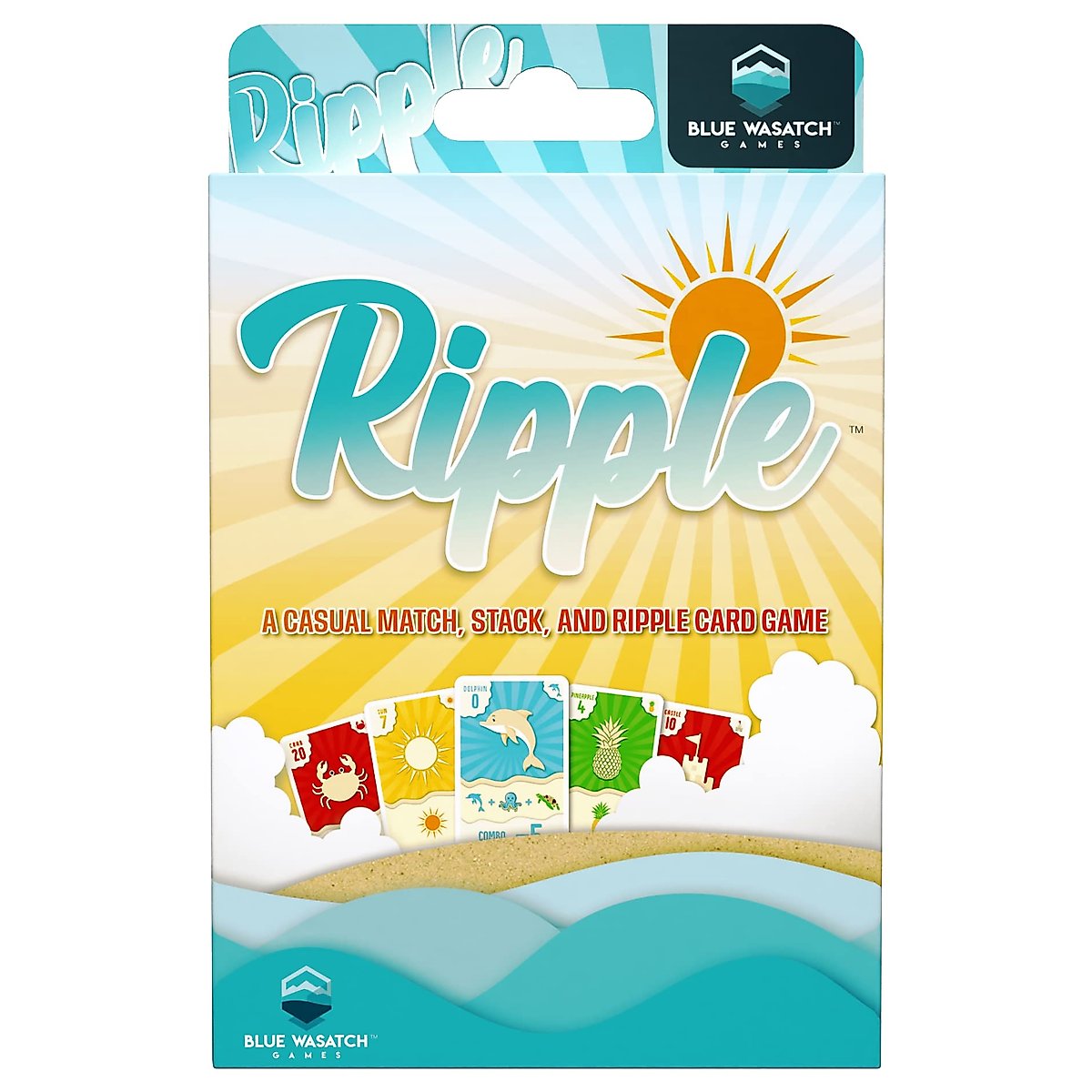 Ripple Card Game - Match, Stack, and Collect Combos on your Beach. Easy to Learn and Fun for Kids, Teens, & Adults.