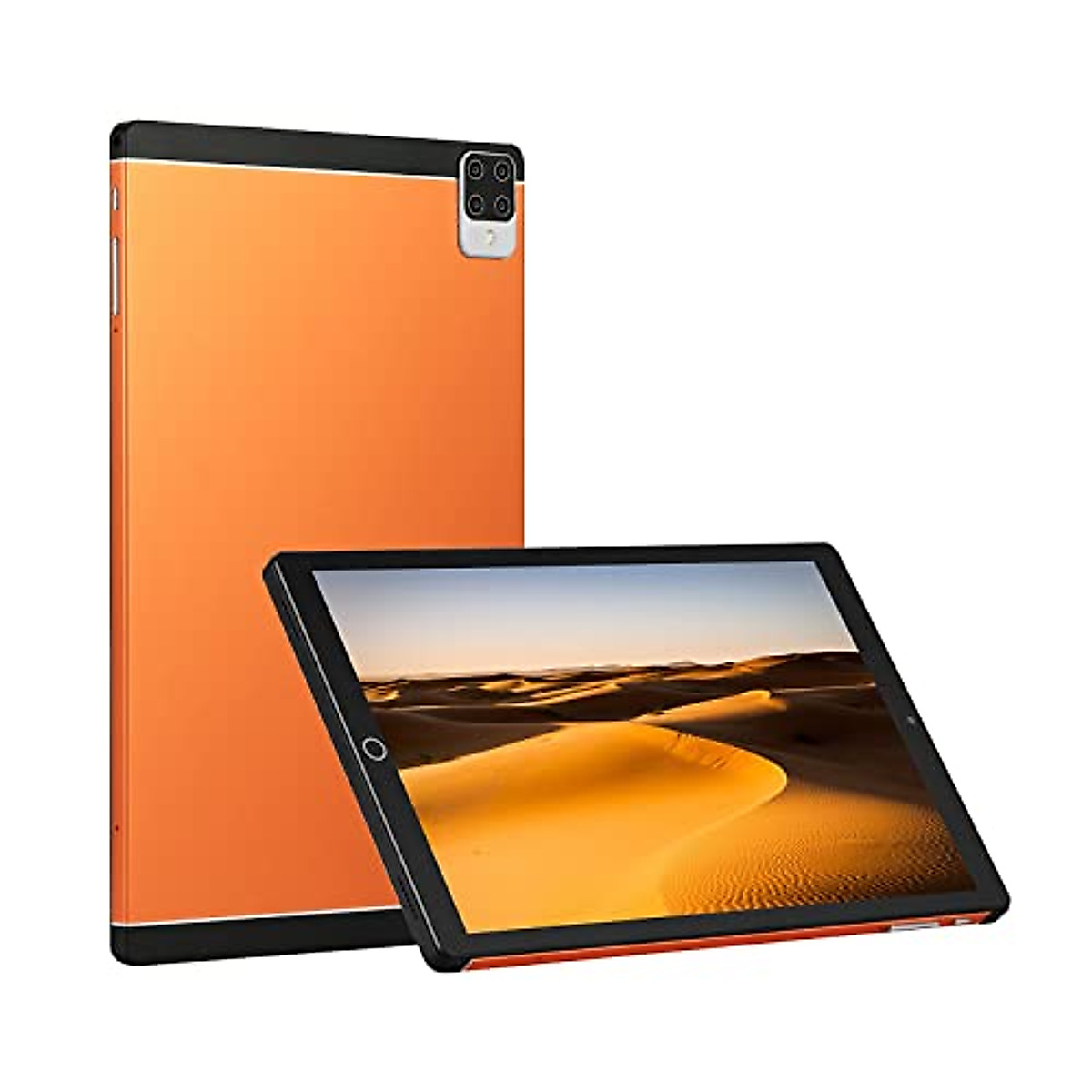 10.1 Inch Four Camera Hd Tablet 1gb+16gb WiFi Bluetooth Android Voice Call Game Learn Online Tablet Supports Sim Communication Function, Front and Rear Dual Cameras 1Pcs (Orange)