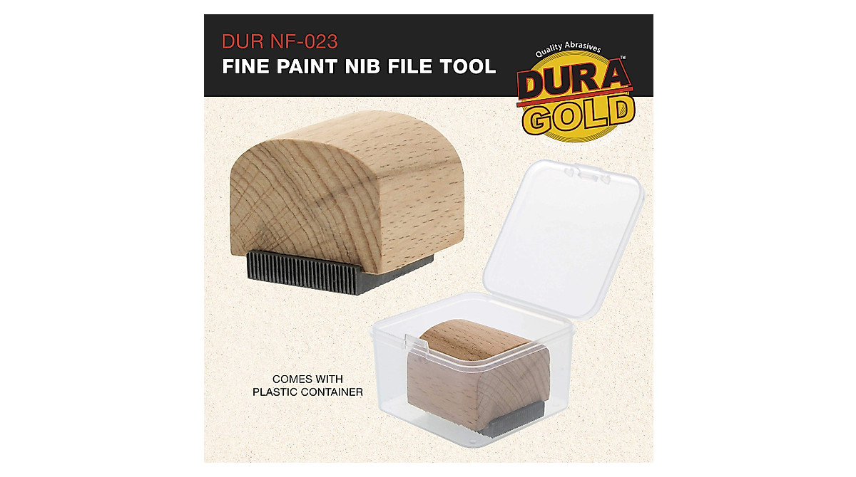 Dura-Gold Fine Paint Nib File Tool for Smooth Finishes