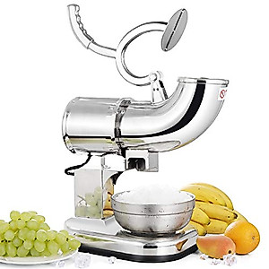 ZENY Commercial Industrial Quality Ice Shaver 250W 440lb/h Snow Cone Shaved Ice Maker Machine