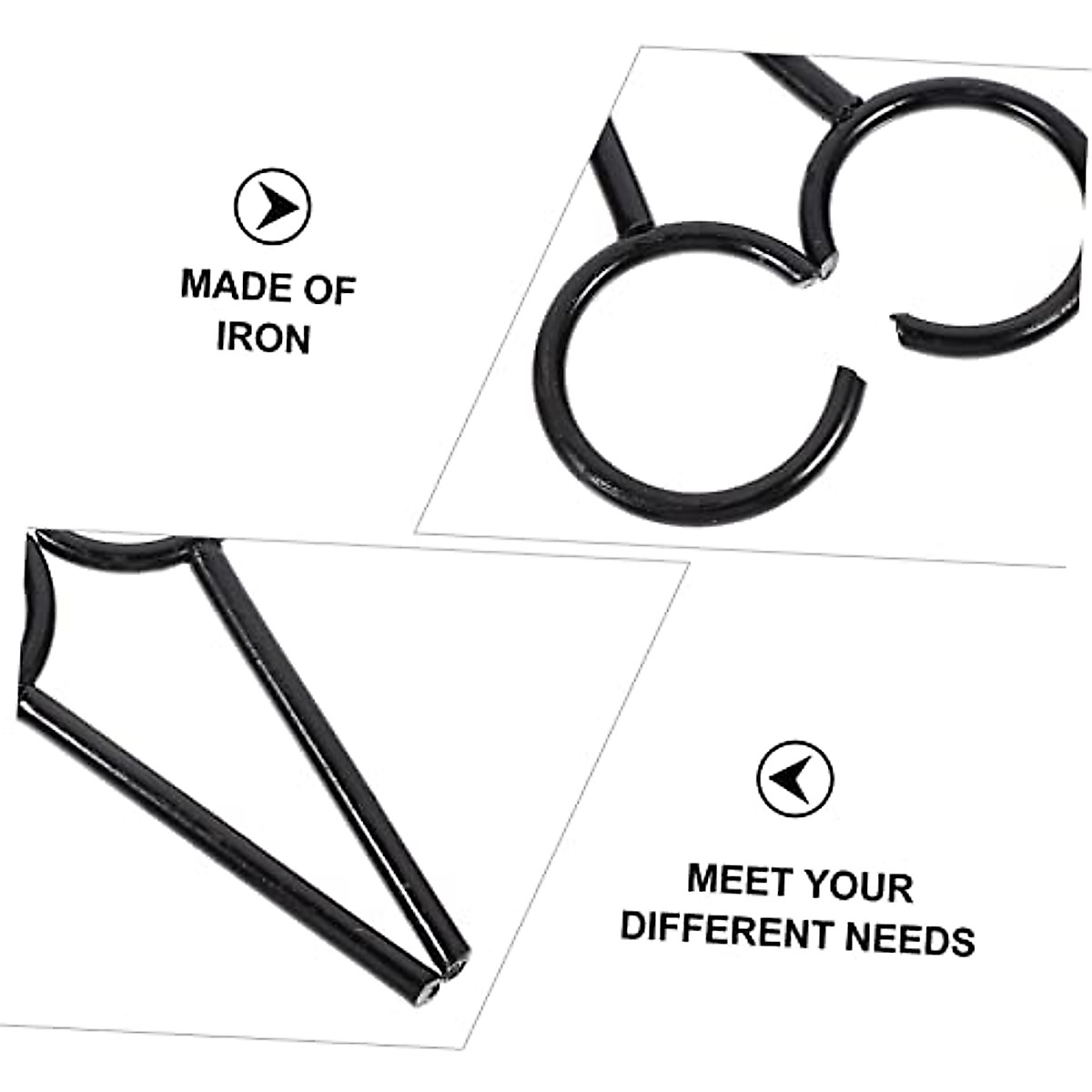 ULTECHNOVO 3pcs Experimental Instrument Accessories Lab Support Rings Metal Brackets Stainless Steel Lab Closed Ring Flask clamp Trumpet Accessories Labs Iron Ring Test Tube clamp Large