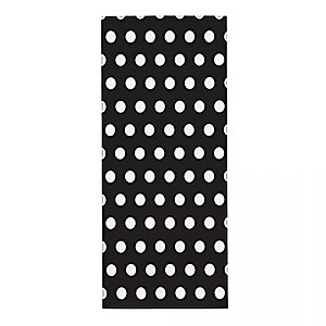 Fingertip Towels, Black and White Polka Dot Hand Towel, Dish Towel 12" X 27.5"