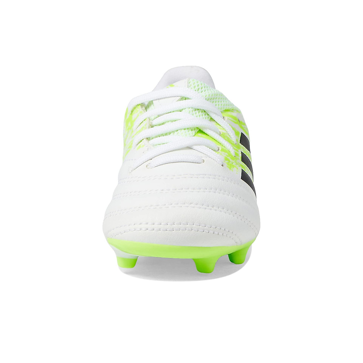 adidas Men's Copa 20.3 Firm Ground Soccer Shoe, Footwear White/Core Black/Signal Green, 7 M US