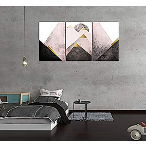 Pink Black and White Modern Abstract Canvas Painting Prints Pictures Artwork Home Decor For Kitchen Living Room Dining Room