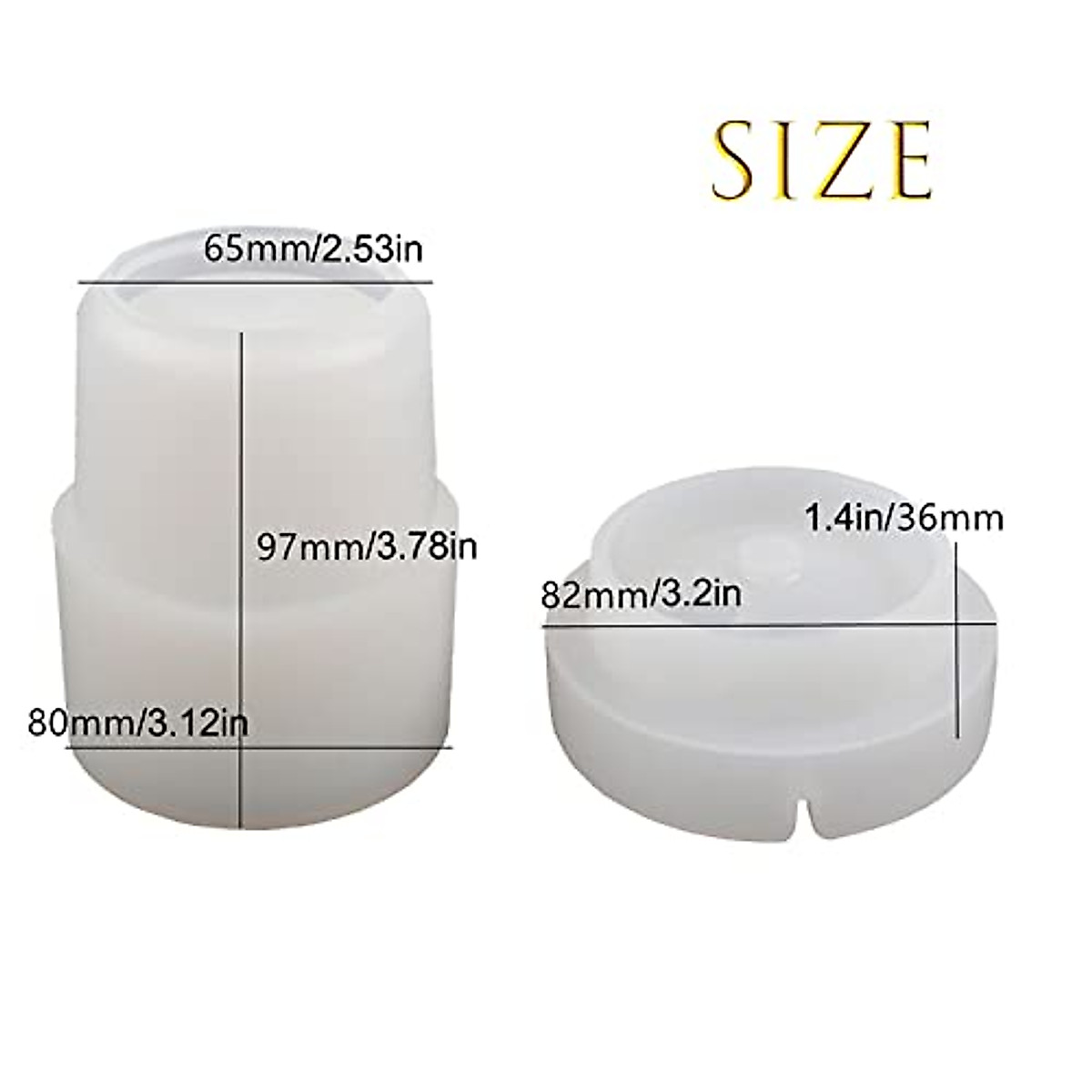 Double Layer Resin Ashtray Mold Kit - Unityown Car Ashtray with Lid Smell Proof - DIY Crystal Silicone Molds for Epoxy Resin Tray Making Tools - Holiday Gift for Father or Boyfriend