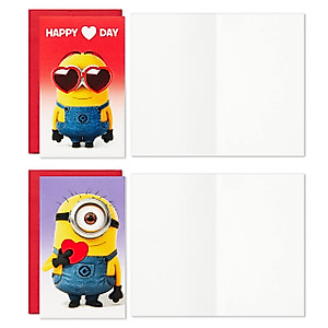 Hallmark Kids Minions Mini Valentines Day Cards Assortment (18 Classroom Cards with Envelopes)