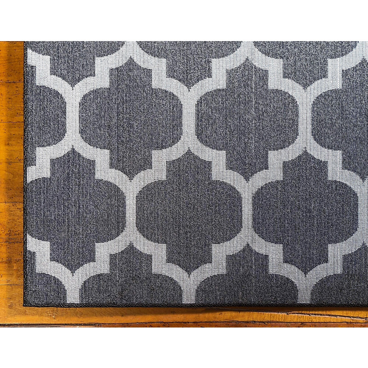 Unique Loom Trellis Collection Area Rug - Philadelphia (5' 1" x 8' Rectangle Black/Beige)